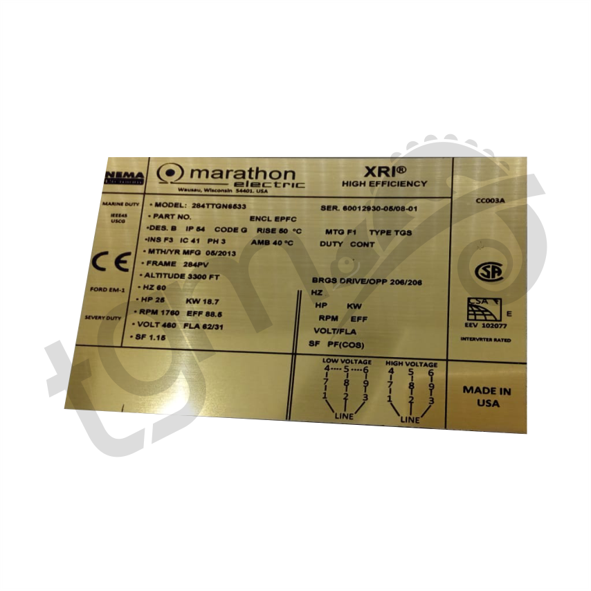 PLACA GRABADA LASER - TGM9 | Trofeos y Grabados M