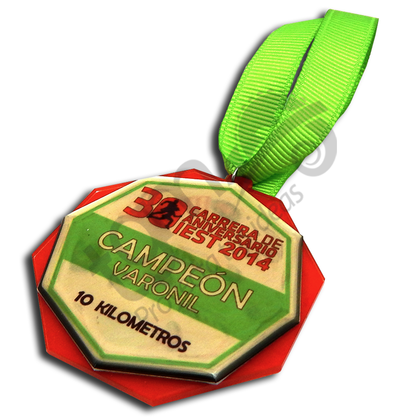 MEDALLA OCTAGONAL - TGM1 | Trofeos y Grabados M