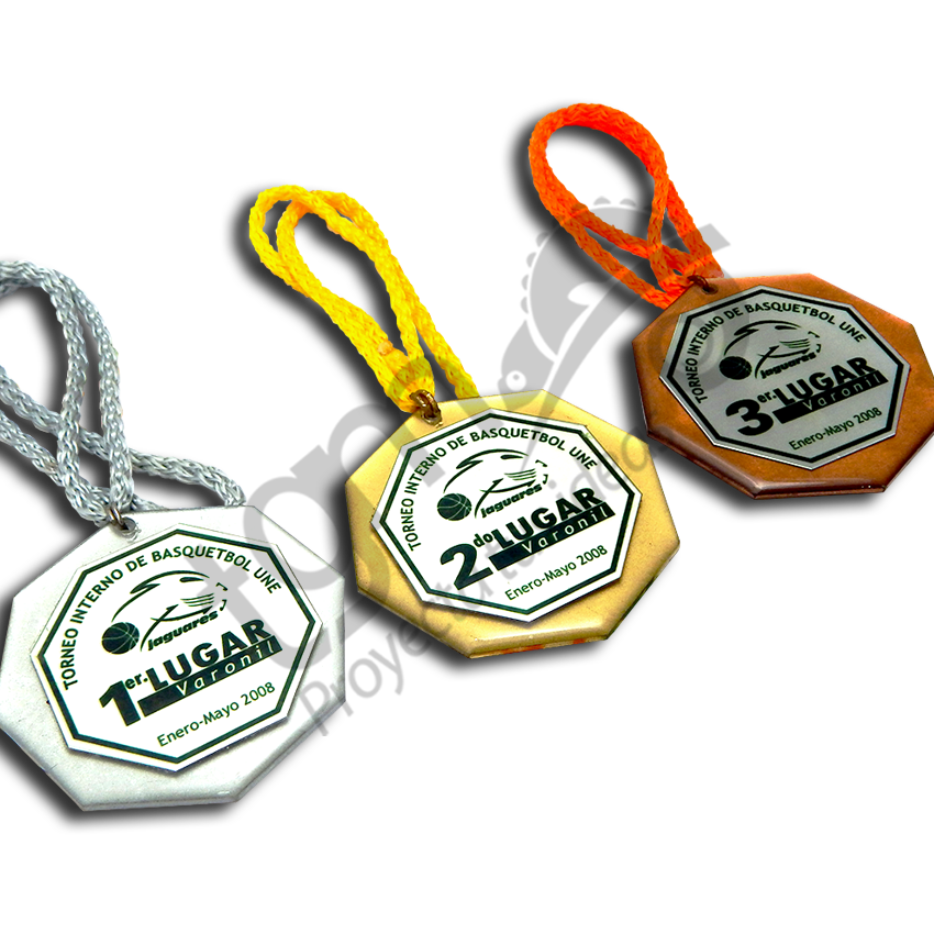 MEDALLA OCTAGONAL - TGM2 | Trofeos y Grabados M